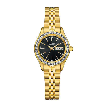 Click here for Citizen Womens Embellished Gold-Tone Stainless Ste... prices