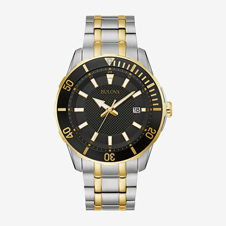 Click here for Bulova Mens Two Tone Stainless Steel Bracelet Watc... prices