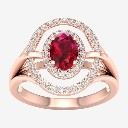 Click here for Womens Lead Glass-Filled Red Ruby & 1/5 CT. T.W. G... prices