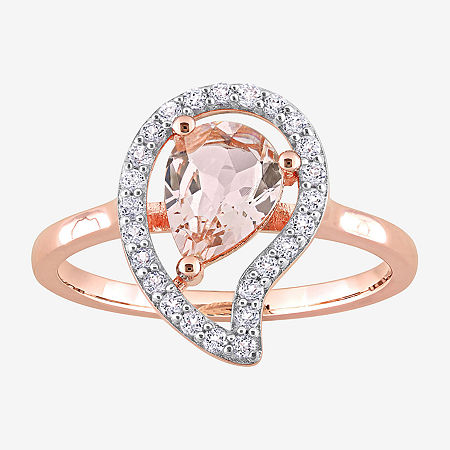 Click here for Womens Genuine Pink Morganite 18K Rose Gold Over S... prices
