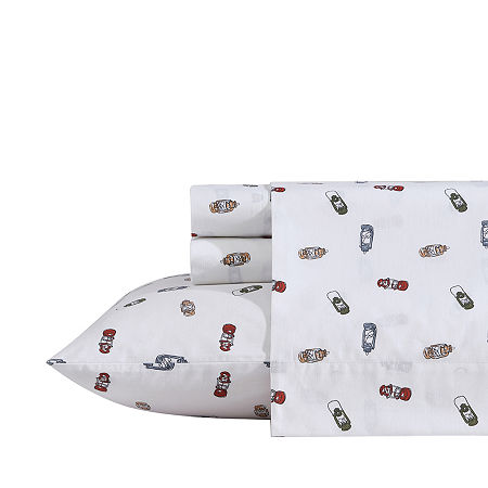 Eddie Bauer Printed 100 Cotton Percale 4-Pc. Sheet Set  King - Explore Lantern