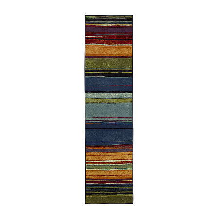 Click here for Mohawk Home Rainbow Stripe Indoor Rectangular Runn... prices