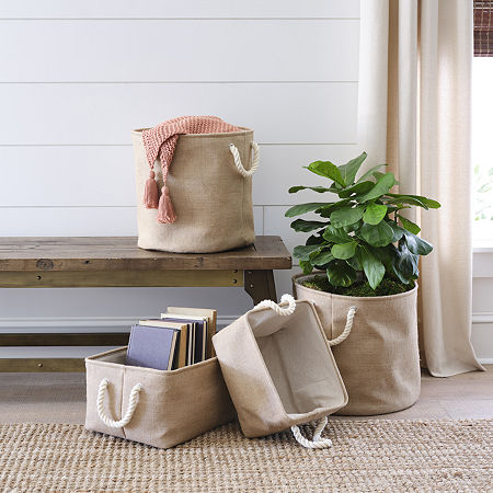 Click here for Handcrafted 4 Home Jute Rectangular Decorative Bas... prices