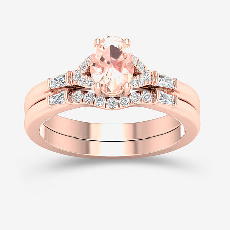 Click here for Modern Bride Gemstone and 1/4 CT. T.W. Diamond Ova... prices