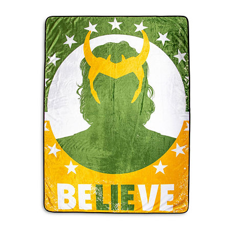 Click here for Marvel Loki Believe 45 X 60 Inch Unisex Throw Blan... prices