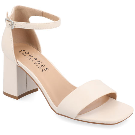 Journee Collection Womens Valenncia Ankle Strap Sandals - Porcelain