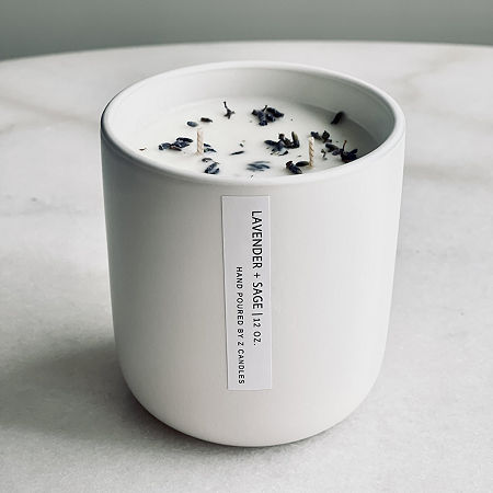 Click here for Z CANDLES 12 Oz Lavender + Sage 2-Wick Scented Jar... prices
