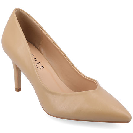 Journee Collection Womens Gabriella Pointed Toe Pumps - Honey