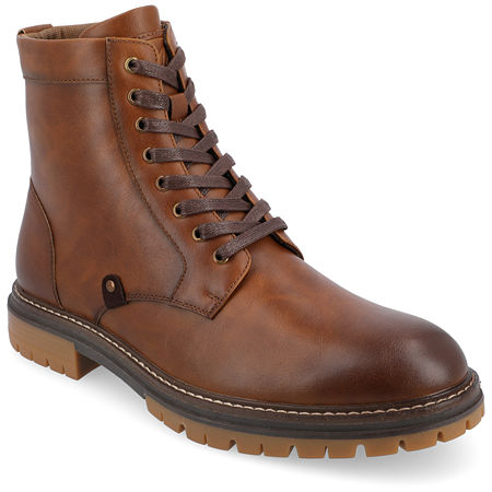 Click here for Vance Co Mens Denver Block Heel Lace-Up Boots  8 1... prices