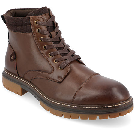 Click here for Vance Co Mens Fegan Flat Heel Lace-Up Boots  11 1/... prices