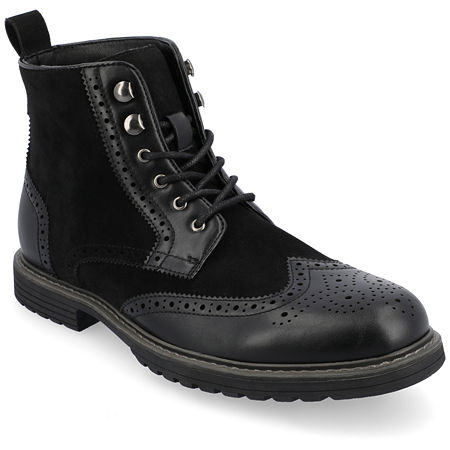 Click here for Vance Co Mens Virgil Flat Heel Lace-Up Boots  11 1... prices