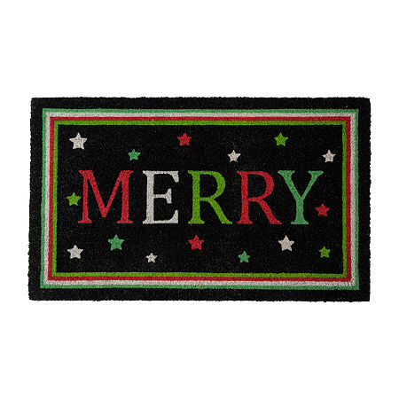 Click here for Northlight Black Coir Merry Indoor Rectangular Doo... prices