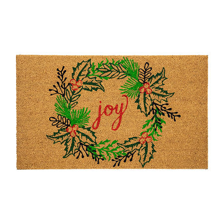 Click here for Northlight Coir Joy Wreath Indoor Rectangular Door... prices