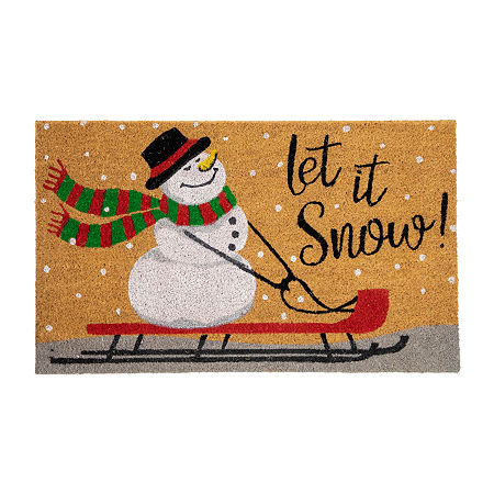Click here for Northlight Snowman Let It Snow Coir Indoor Rectang... prices