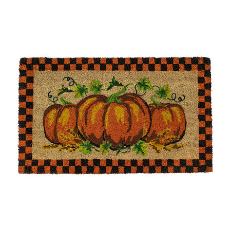 Click here for Northlight Checkered Fall Pumpkin Outdoor Rectangu... prices