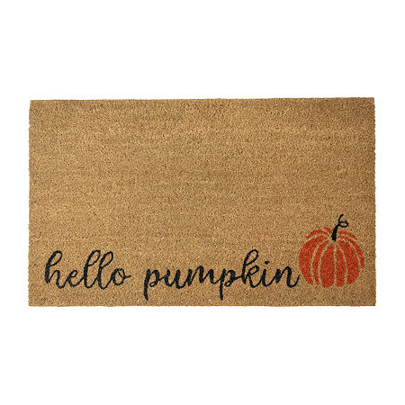 Click here for Northlight Natural Coir Hello Pumpkin Outdoor Rect... prices