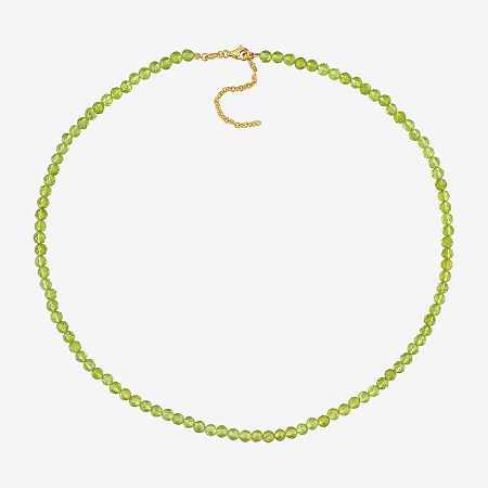 Click here for Womens Green Peridot 18K Gold Over Silver 17 Inch... prices