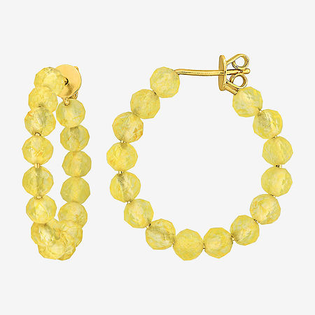 Click here for Womens Genuine Yellow Citrine 18K Gold Over Silver... prices