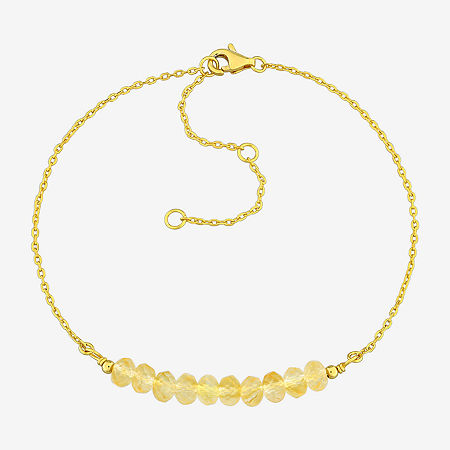 Click here for Womens Genuine Yellow Citrine 18K Gold Over Silver... prices