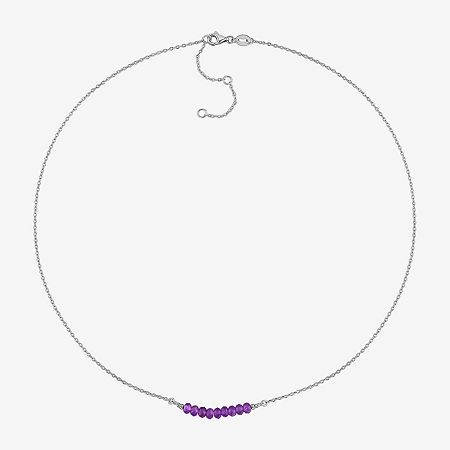 Click here for Womens Purple Amethyst Sterling Silver 16 1/2 Inch... prices