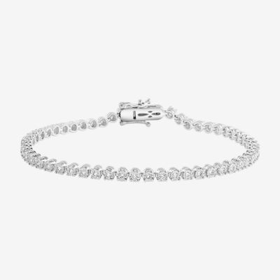 Effy (H-I / Si1) Womens 1 CT. T.W. Lab Grown White Diamond Sterling ...