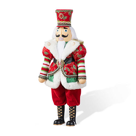 Click here for Glitzhome 20H Faux Fur Christmas Nutcracker Christ... prices