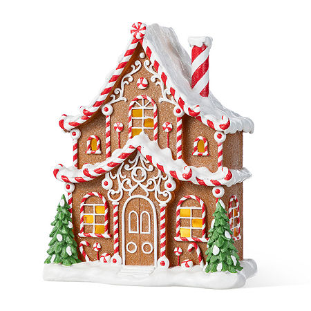 Glitzhome 11.75 Lighted Resin Christmas Village - Multi