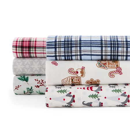 Click here for North Pole Trading Co. Printed Cotton Flannel Shee... prices