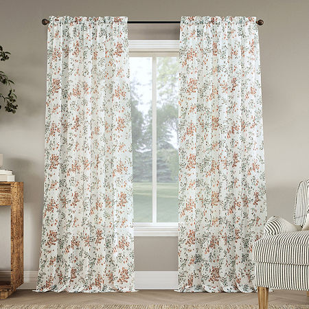 Click here for No. 918 Alethea Floral Print Crushed Voile Sheer R... prices