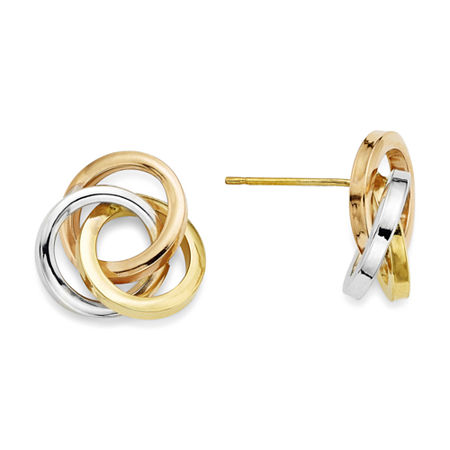 Click here for 14K Tri-Color Gold Love Knot Earrings  One Size  G... prices