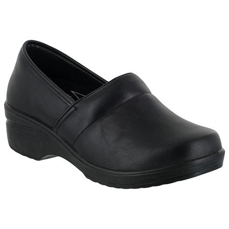 Easy Works By Easy Street Lyndee Slip Resistant Clogs - Black