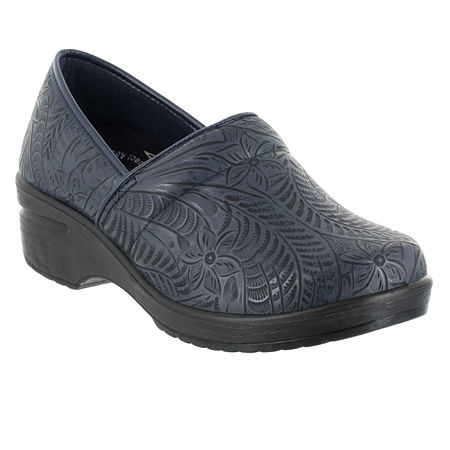 Easy Works By Easy Street Lyndee Slip Resistant Clogs - Navy Tool