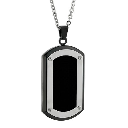 Click here for Mens Stainless Steel Dog Tag 22 Inch Pendant Neckl... prices