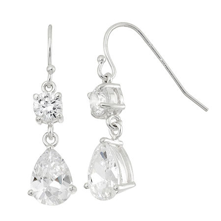 Click here for Womens Cubic Zirconia Sterling Silver Drop Earring... prices