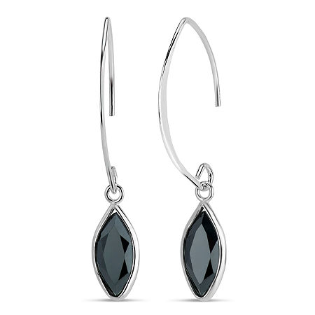 Click here for Womens Black Cubic Zirconia Sterling Silver Drop E... prices