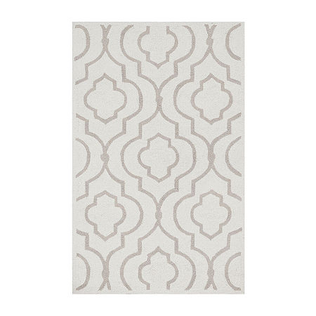 Click here for Arabesque Rectangular Rug  One Size  Beige prices