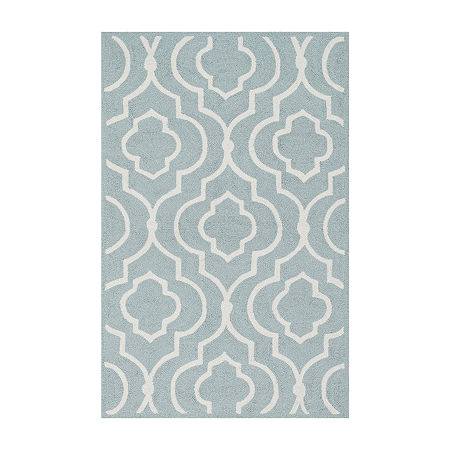 Click here for Arabesque Rectangular Rug  One Size  Blue prices