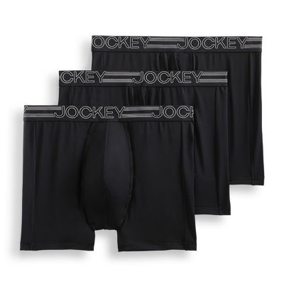 Jockey Mens 3 Pack Boxer Briefs 9411, Color: Black - JCPenney