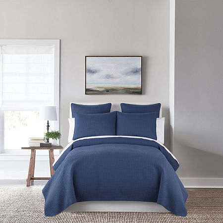 Click here for Home Expressions Geo Stitch Quilt  One Size  Blue prices