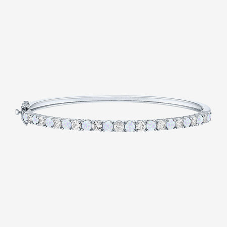 Click here for Gemstone Sterling Silver Bangle Bracelet  One Size... prices