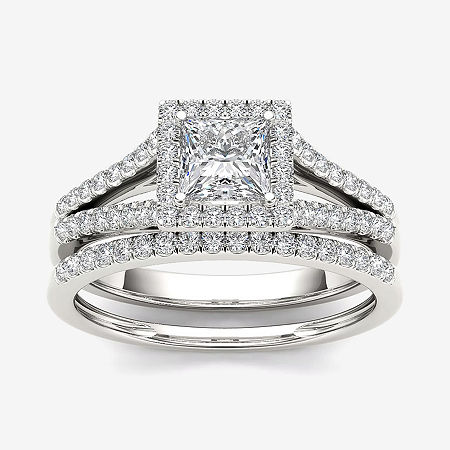 Click here for 1 CT.T.W. Natural Diamond 10K White Gold Bridal Ri... prices