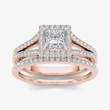 Click here for 1 CT.T.W. Natural Diamond 10K Rose Gold Bridal Rin... prices