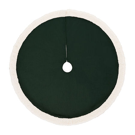 Click here for Casey Sherpa Christmas Tree Skirt - Evergreen prices