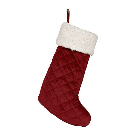 Click here for Queen Street Cozy Sherpa Quilted Christmas Stockin... prices