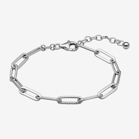 Click here for Womens Sterling Silver Solid Rectangular 6 3/4 Inc... prices