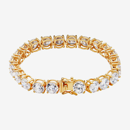 Click here for Cubic Zirconia 14K Gold Over Silver Round 7.5-7.75... prices