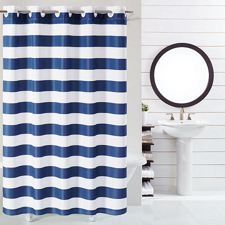 Click here for Hookless Cabana Stripe Shower Curtain  One Size  B... prices