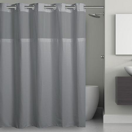 Click here for Hookless Microfiber Shower Curtain  One Size  Gray prices