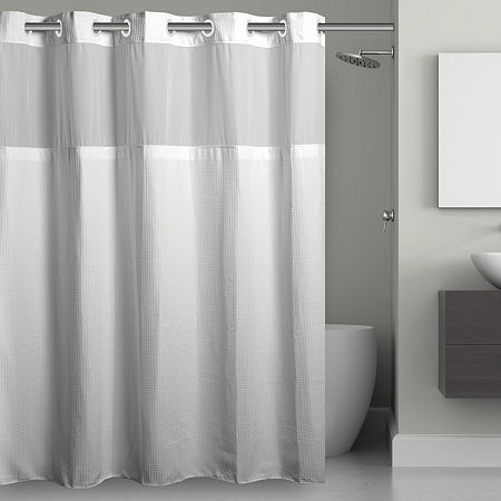 Click here for Hookless Microfiber Shower Curtain  One Size  Whit... prices