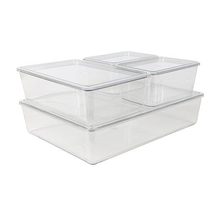Click here for Martha Stewart 4 Pack Clear Storage Boxes And Lids... prices